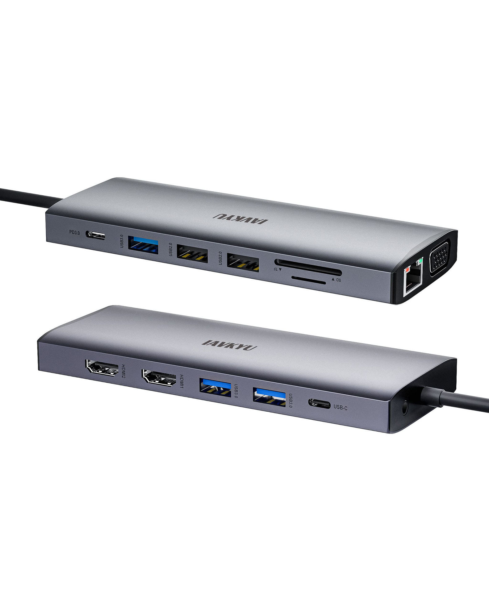 GetUSCart- USB C Docking Station Dual Monitor, 14 in 1 USBC Triple ...