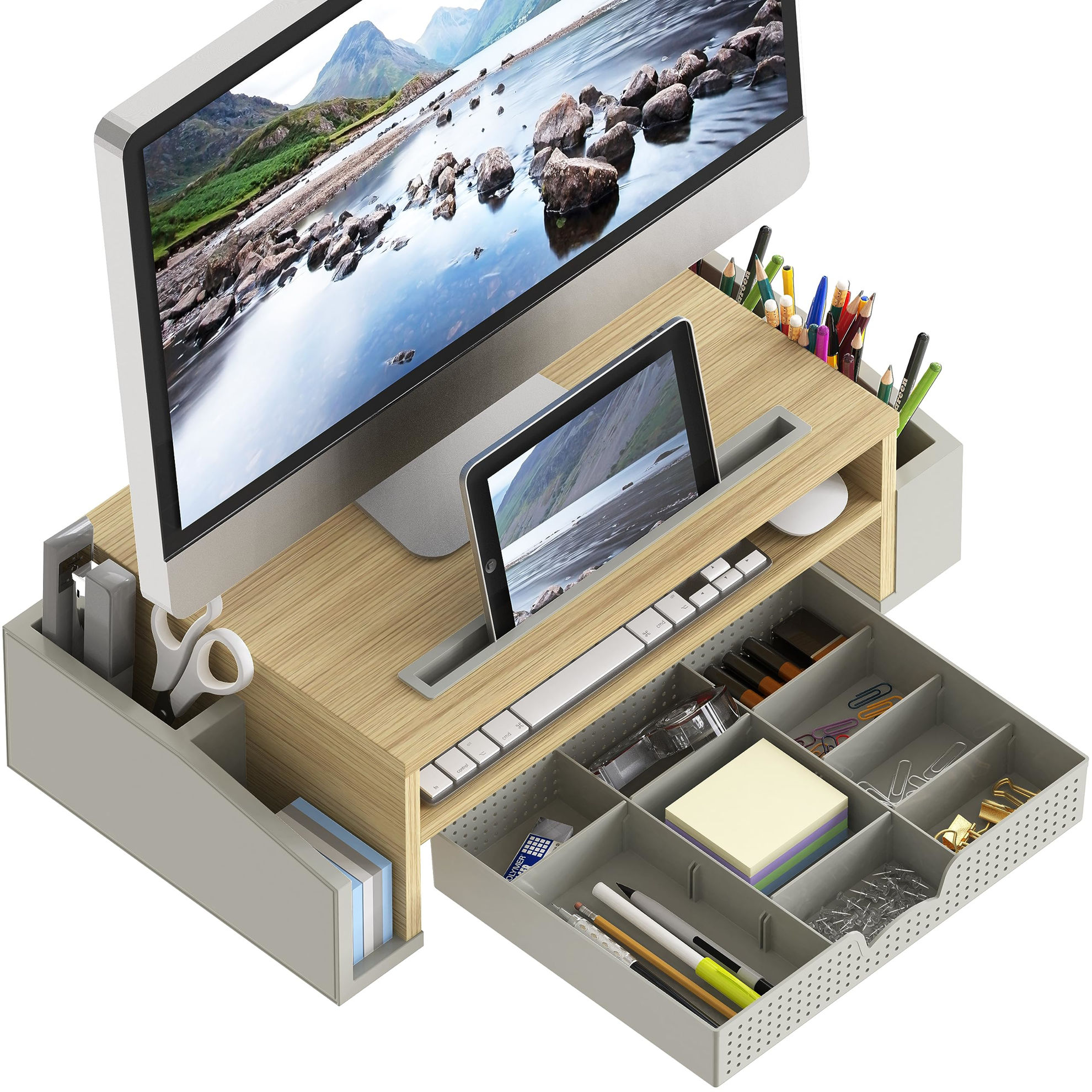 GetUSCart- Simple Houseware Desk Monitor Stand Riser with Adjustable ...