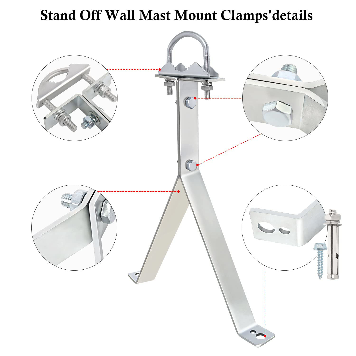 GetUSCart- XRDS-RF Antenna Wall Mount 12 Inch Heavy-Duty Stand Off Wall ...