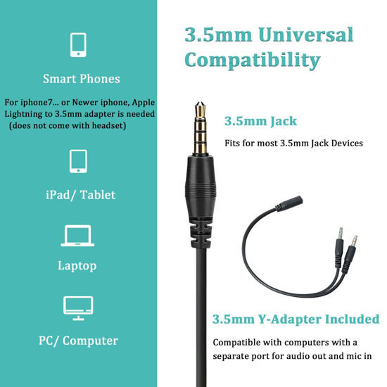 GetUSCart- 3.5mm Jack Cell Phone Headset with Microphone Noise ...