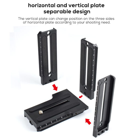 GetUSCart- EaxanPic Aluminum L Bracket Vertical Horizontal Switching ...