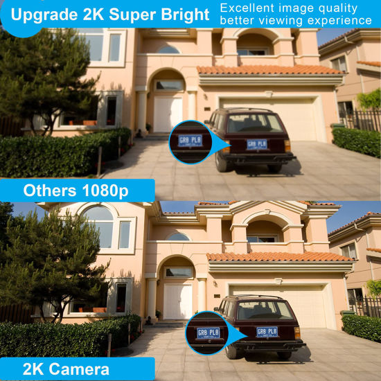 GetUSCart- Smart Battery Powered 2k Home Security Cameras Wireless ...