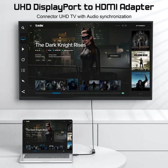 GetUSCart- DisplayPort to HDMI Adapter, 5-Pack, Display Port DP to HDMI ...