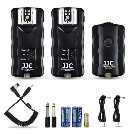 GetUSCart- JJC 3-in-1 Wireless Flash Trigger & Shutter Remote Control with Two Receivers Kit for ...