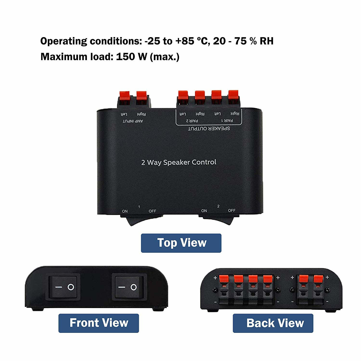 GetUSCart- A ADWITS 2-Channel Speaker Switcher Selector Box with ...