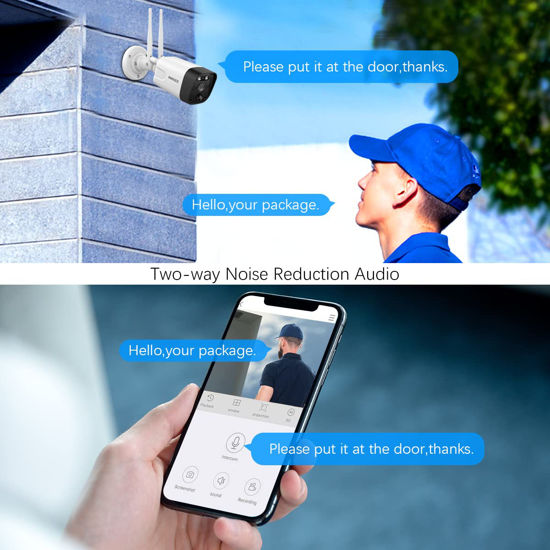 GetUSCart- (120 Days Storage & 5.0MP PIR Detection ) 2-Way Audio Dual ...