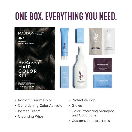 GetUSCart- Madison Reed Radiant Hair Color Kit, Darkest Ash Brown 4NA ...