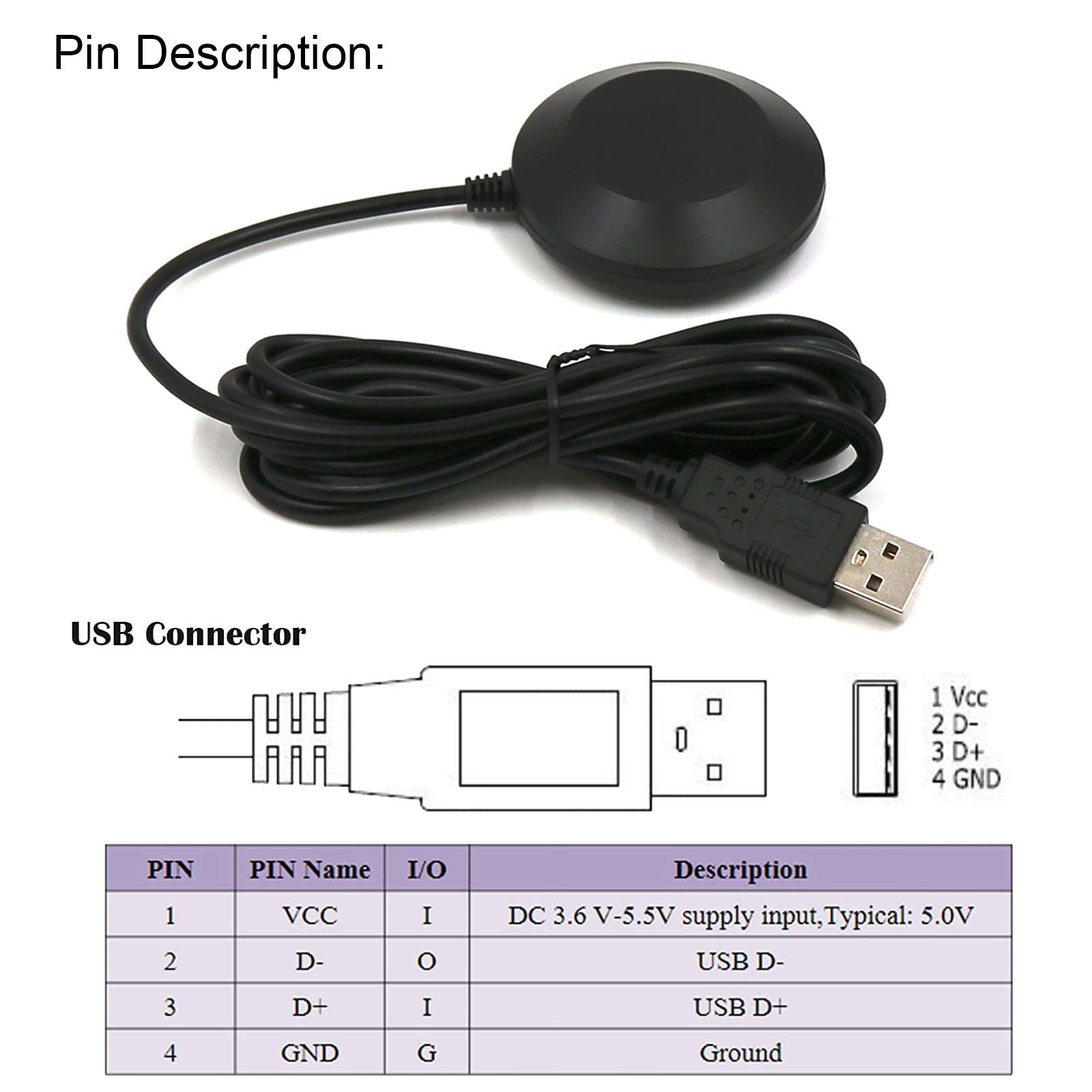 GetUSCart- Geekstory BS-708 G-Mouse USB GPS Dongle Navigation Module G7020-KT Chip External GPS ...