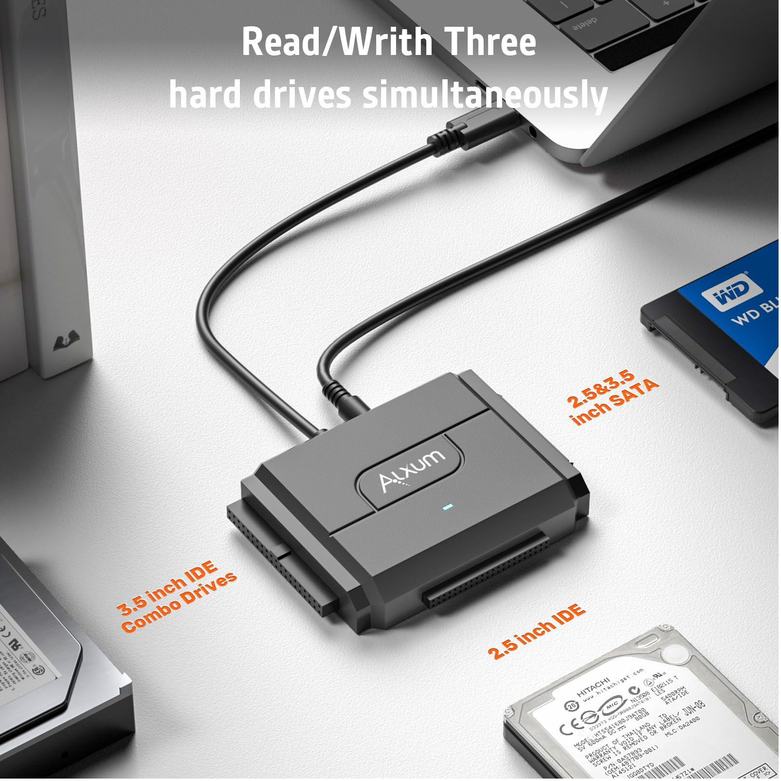 GetUSCart- Alxum SATA IDE to USB C Hard Drive Data Transfer Kit with ...