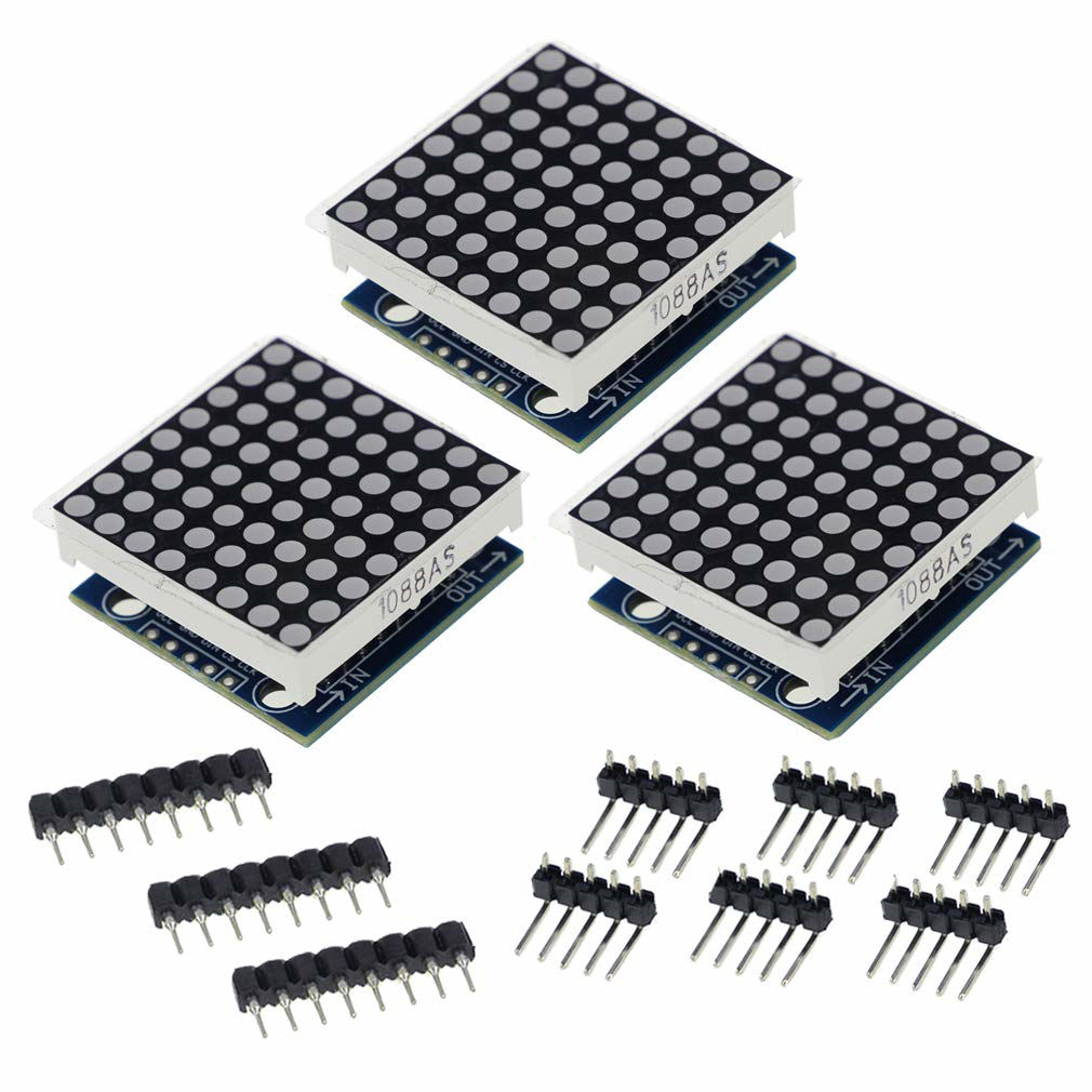GetUSCart- HiLetgo 3pcs MAX7219 8x8 Dot Matrix LED Display Module 5V ...