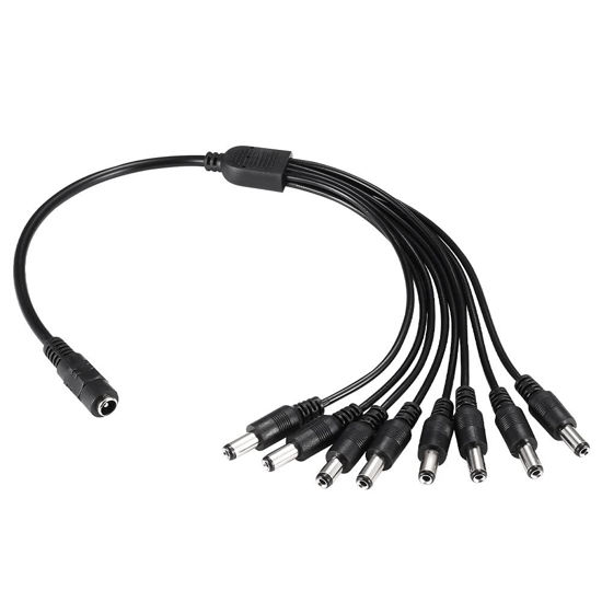 GetUSCart- DC Power Splitter Cable 1 Female to 8 Male Wire Y Adppter 5 ...