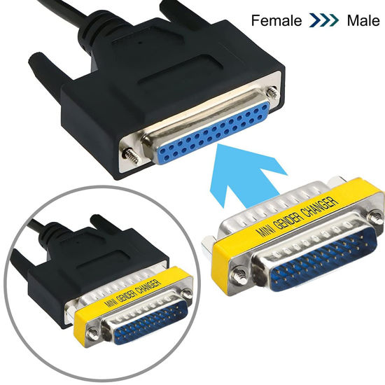 GetUSCart- MEIRIYFA DB25 25 Pin Gender Changer D-SUB 25Pin Coupler ...