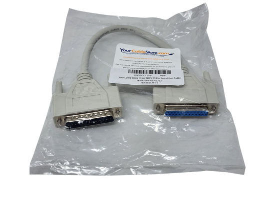 GetUSCart- Your Cable Store 1 Foot DB25 25 Pin Serial Port Cable Male ...