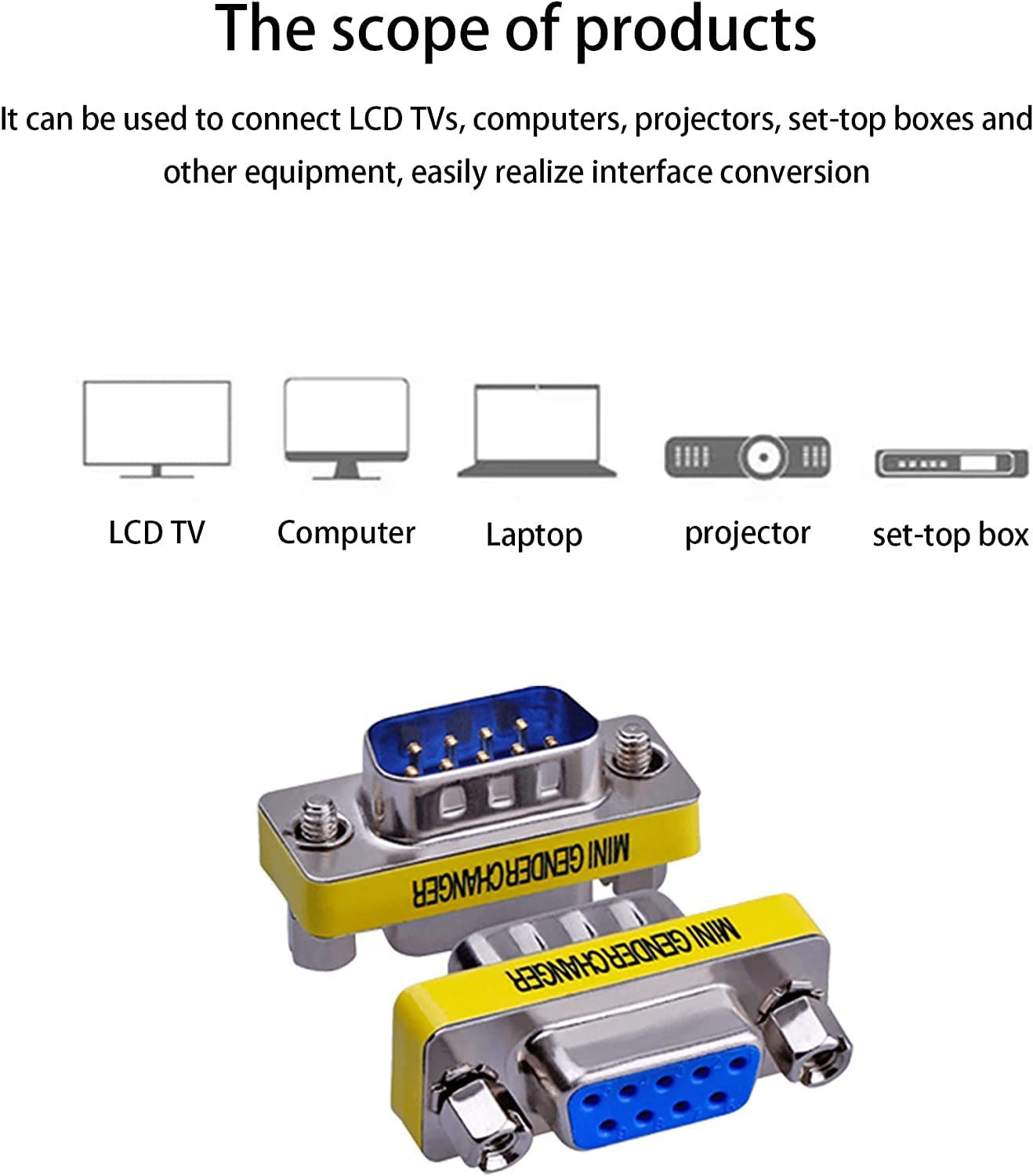 GetUSCart- Rs232 Serial Cable 9 Pin DB9 Female to Female/Male to Male ...