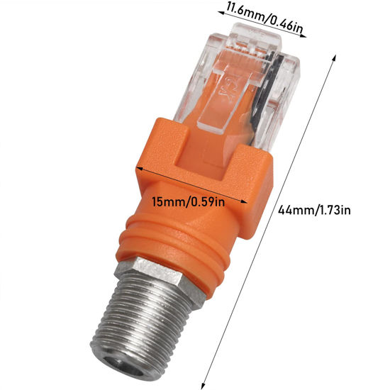 GetUSCart- LUORNG 2PCS RF to RJ45 Converter Adapter Coaxial Barrel ...