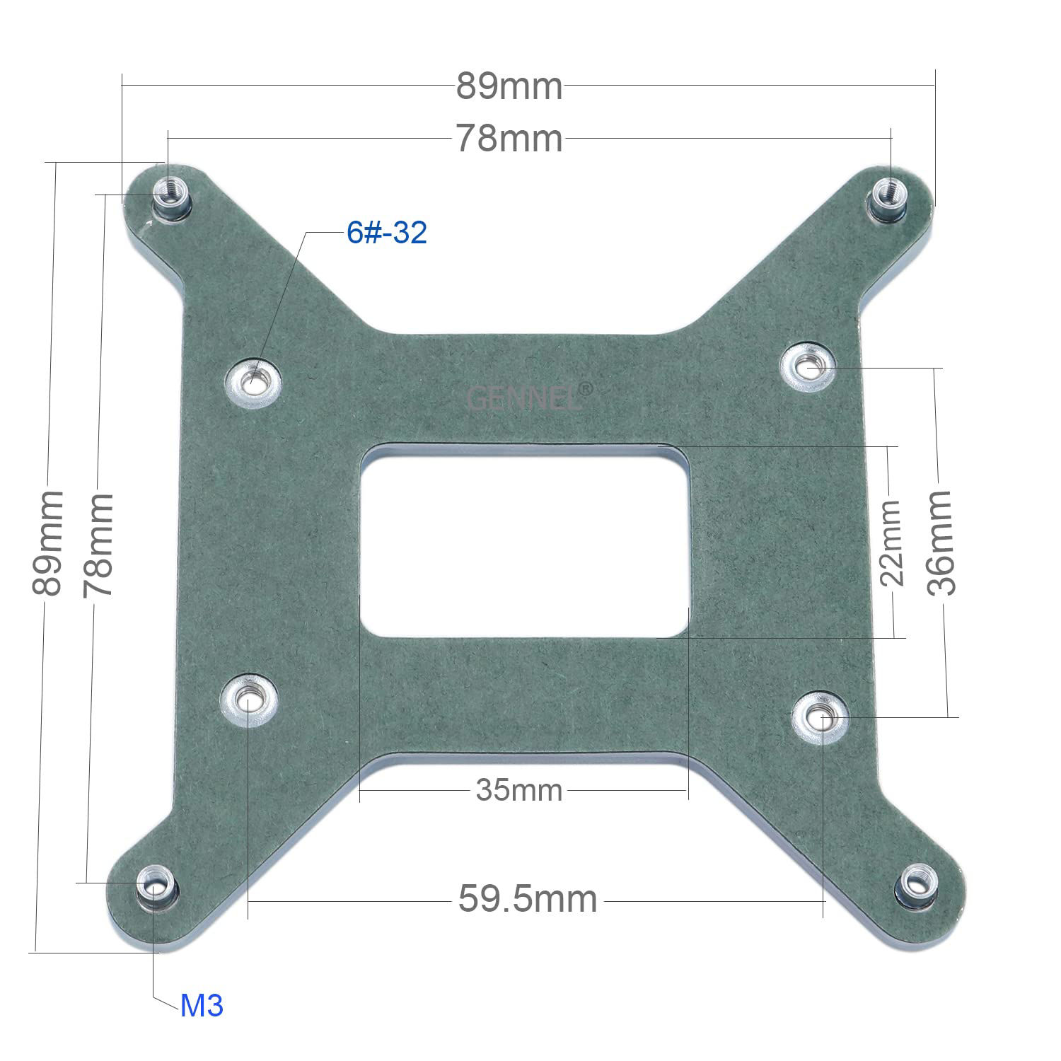 GetUSCart- GENNEL Metal LGA1700 Motherboard Backplate, CPU Radiator ...