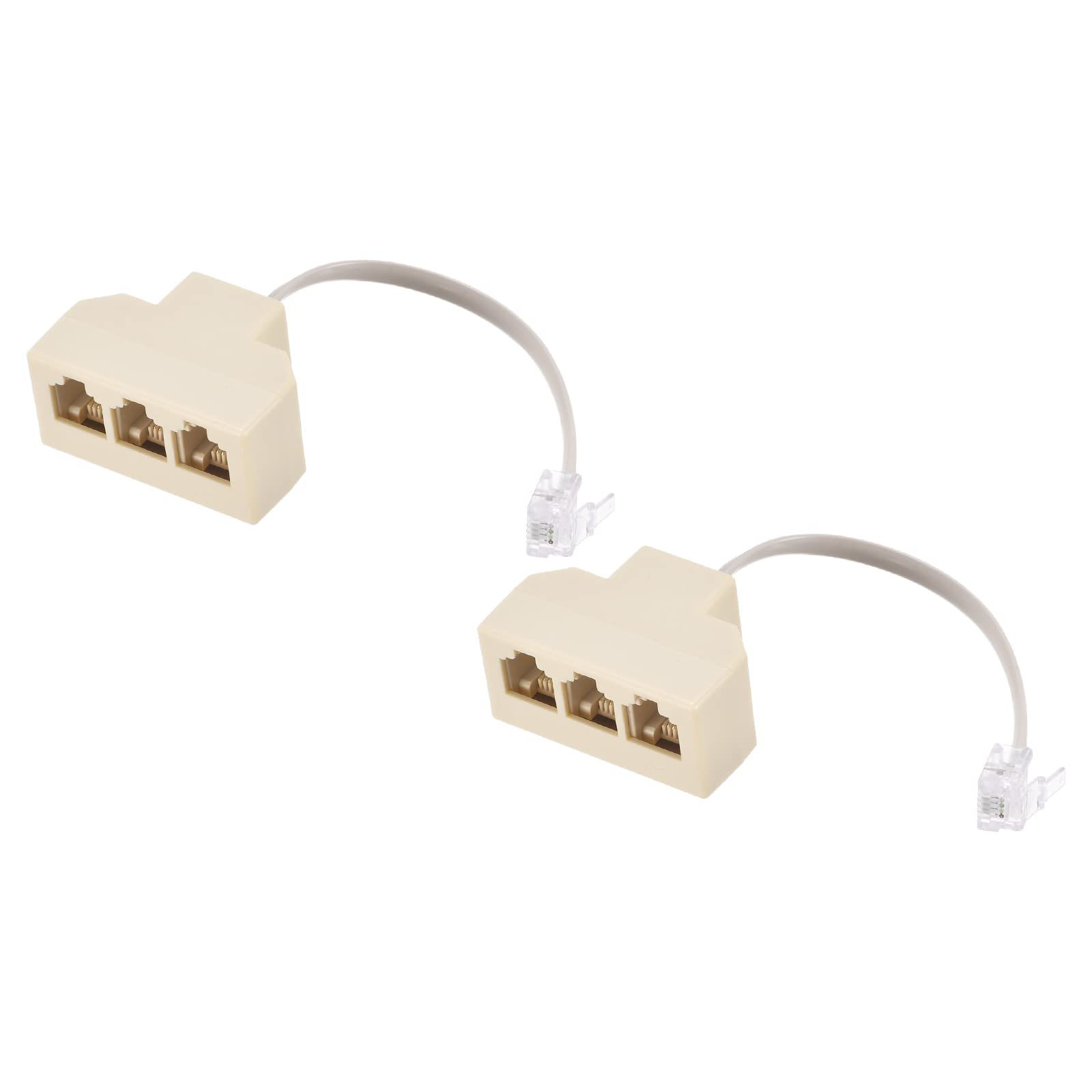 GetUSCart- MECCANIXITY Phone Jack Splitter 6P4C Male to 3 Female Way ...