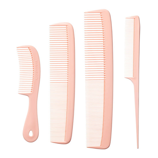 GetUSCart- Mars Wellness 4 Piece Professional Comb Set Peach Pastel ...