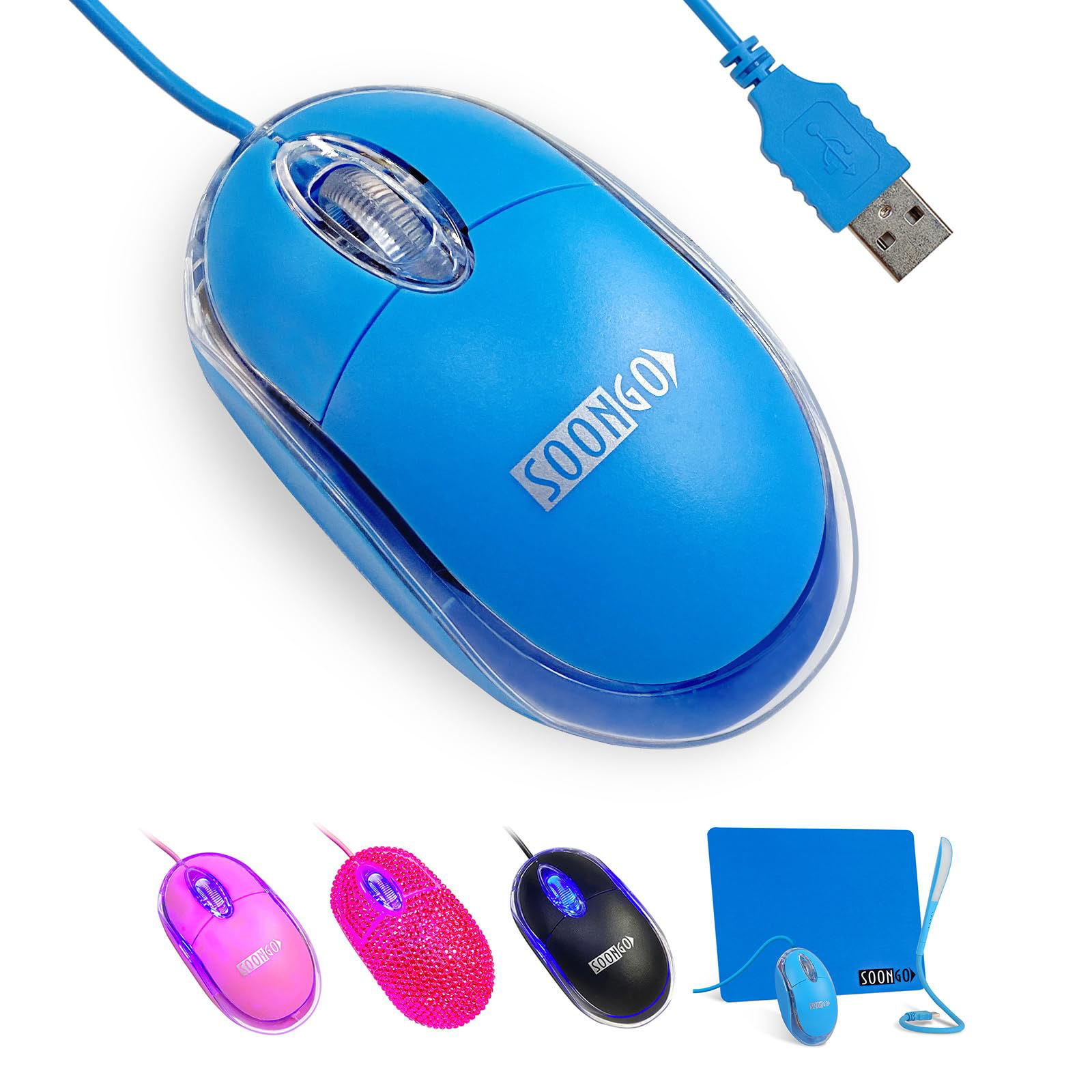 GetUSCart- Kids Mouse for Laptop USB Ergonomic Mouse Wired Optical Mice ...