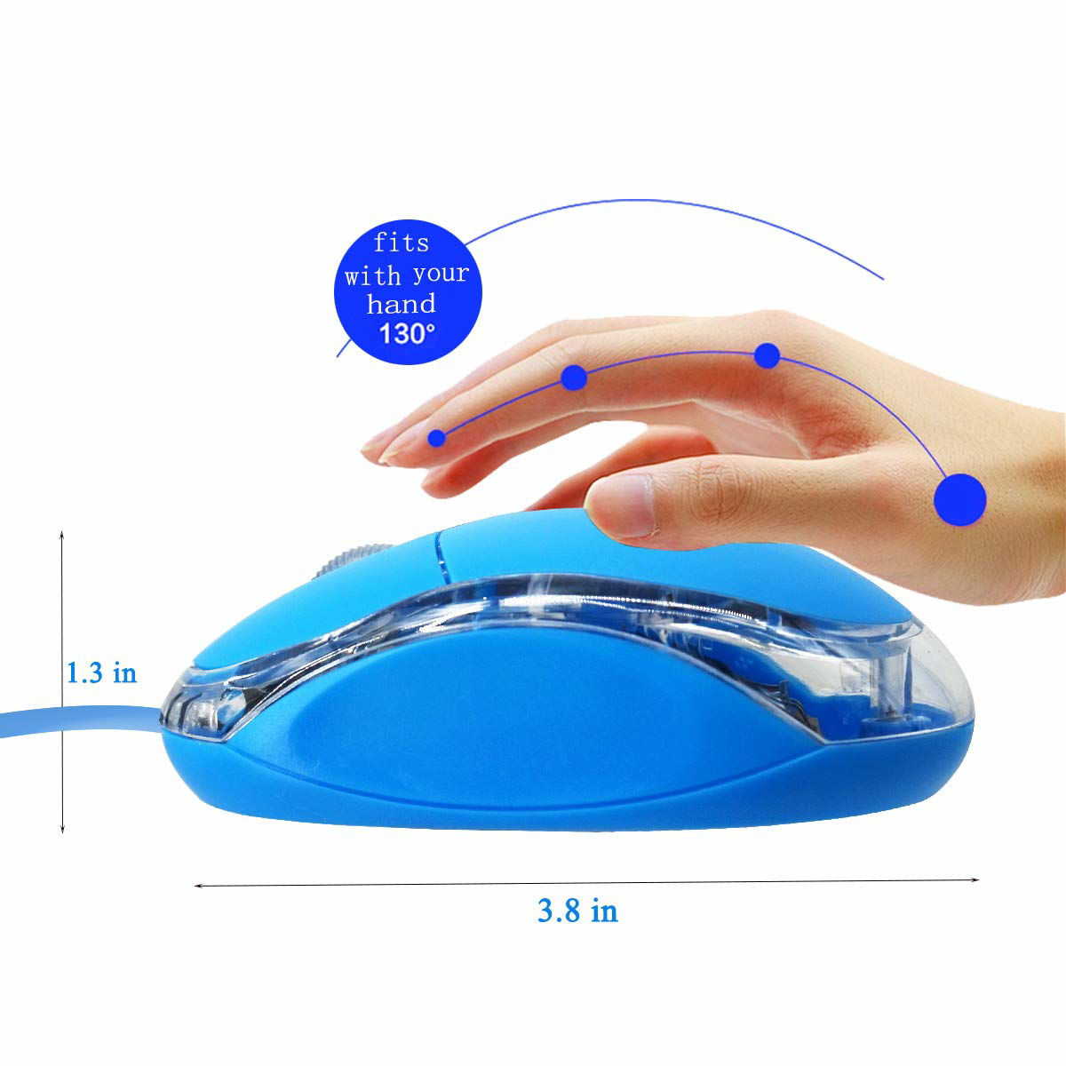 GetUSCart- Kids Mouse for Laptop USB Ergonomic Mouse Wired Optical Mice ...