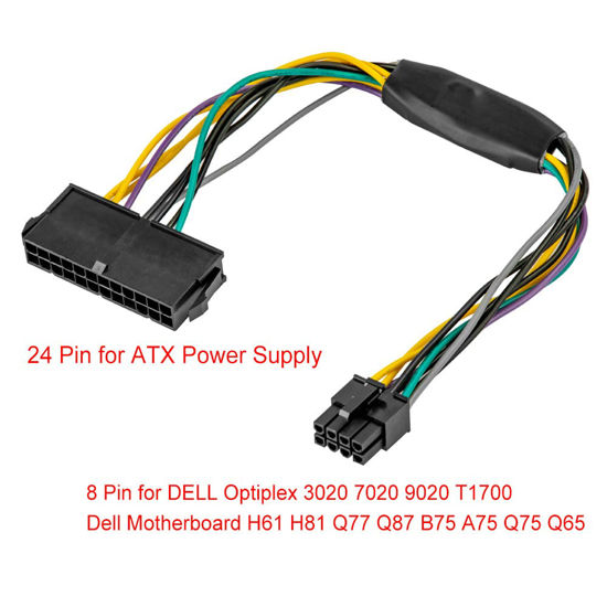 GetUSCart- Main Power ATX 24 Pin to 8 Pin Adapter for Dell Optiplex ...