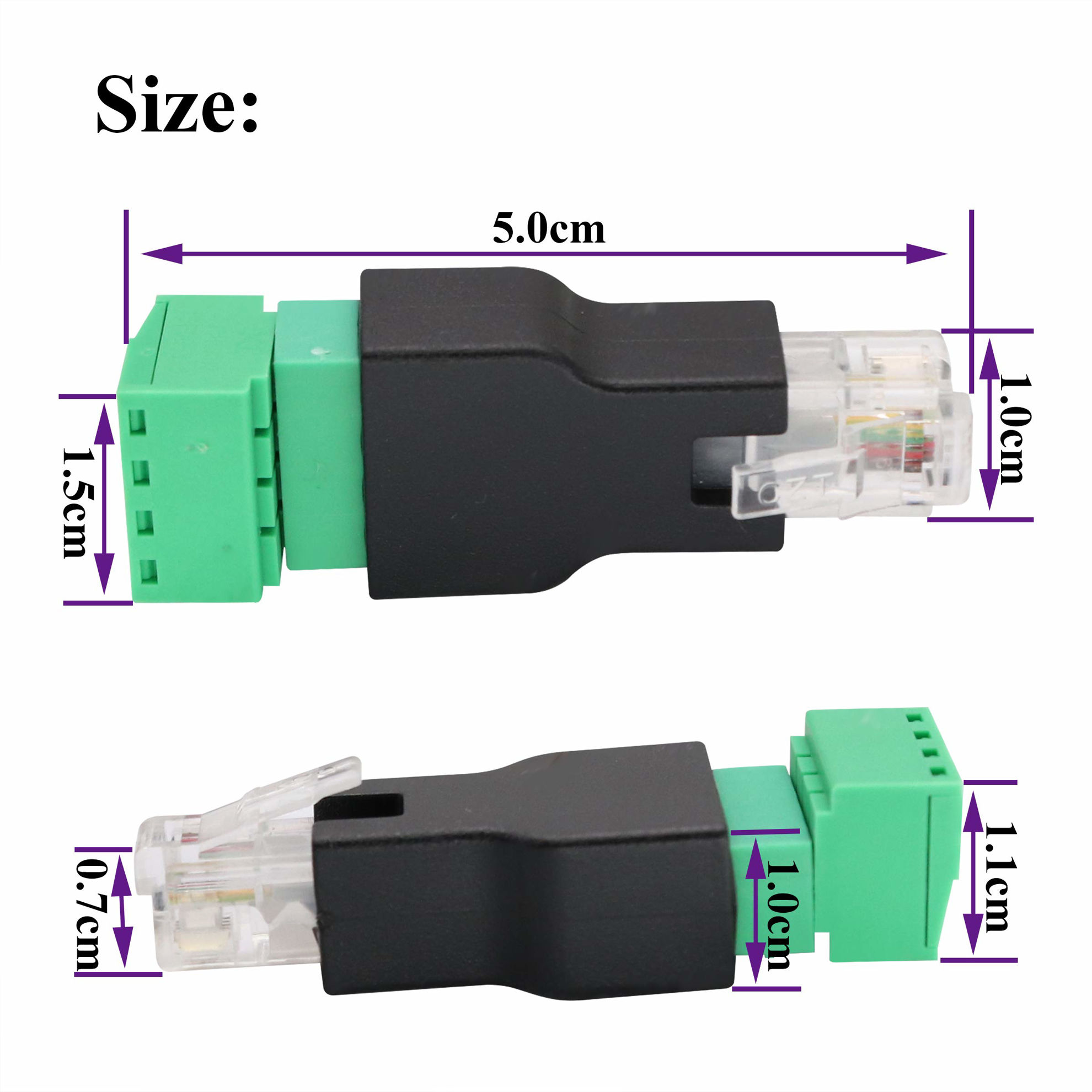 GetUSCart- AAOTOKK RJ11 Screw Terminal RJ11 4P 4C Male to 4Pin Female ... GetUSCart- AAOTOKK RJ11 Screw Terminal RJ11 4P 4C Male to 4Pin Female ...