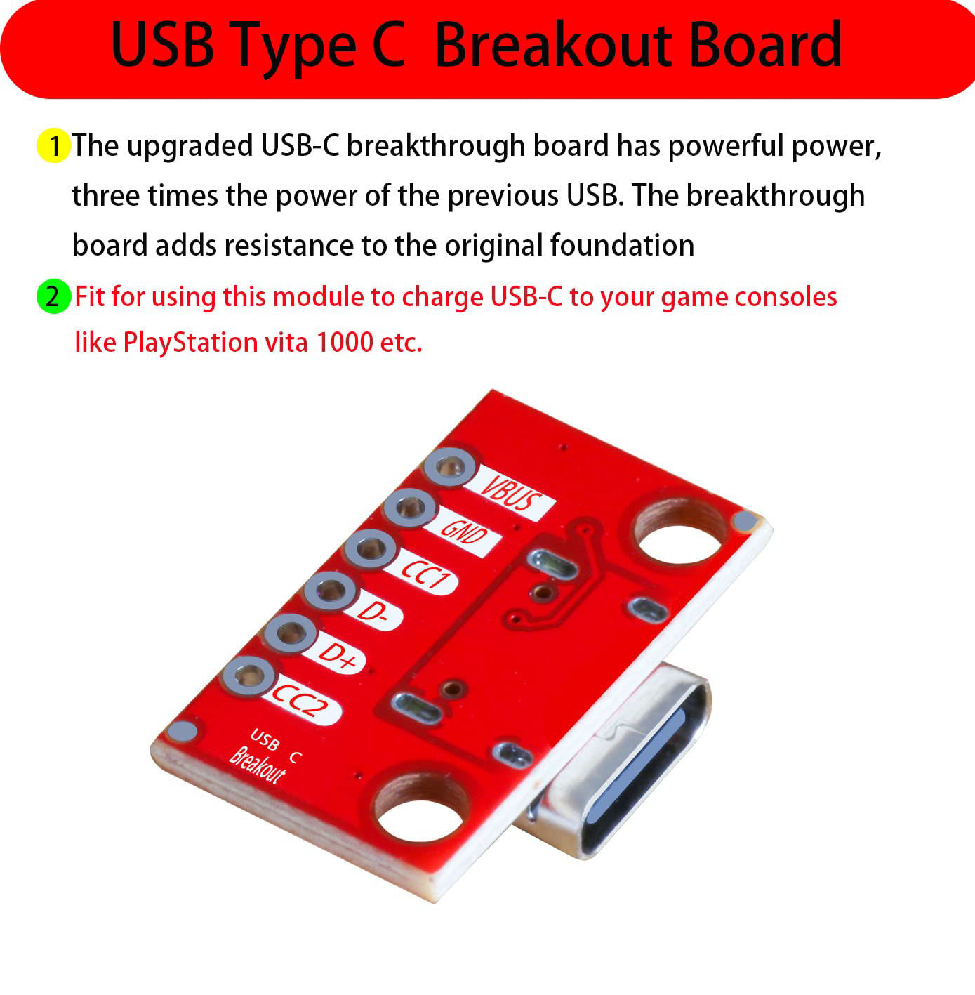 GetUSCart- USB Type-C Breakout Board Serial Basic Breakout Female ... GetUSCart- USB Type-C Breakout Board Serial Basic Breakout Female ...