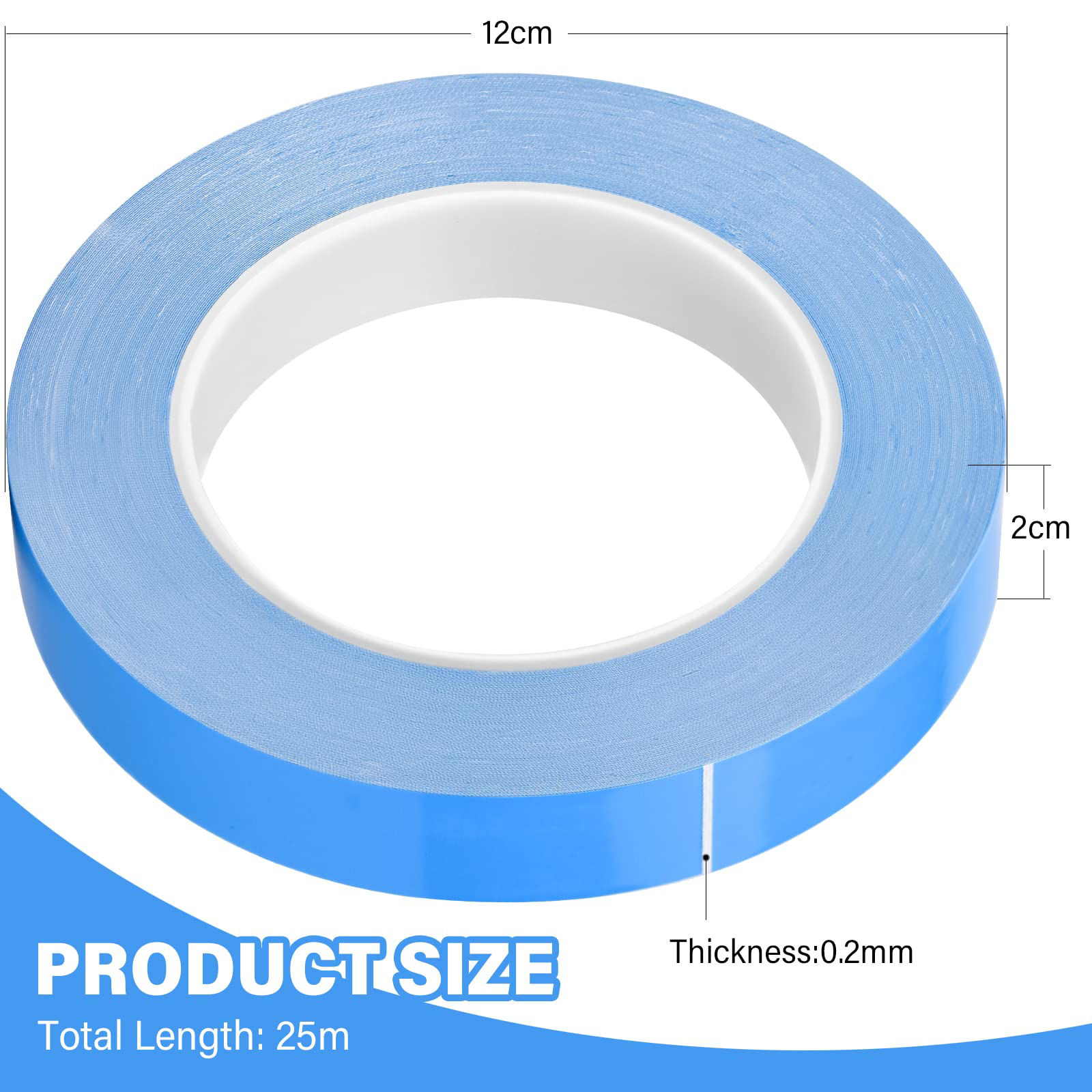 GetUSCart- Thermal Tape, 25m x 20mm x 0.2mm Double Side Thermal ...