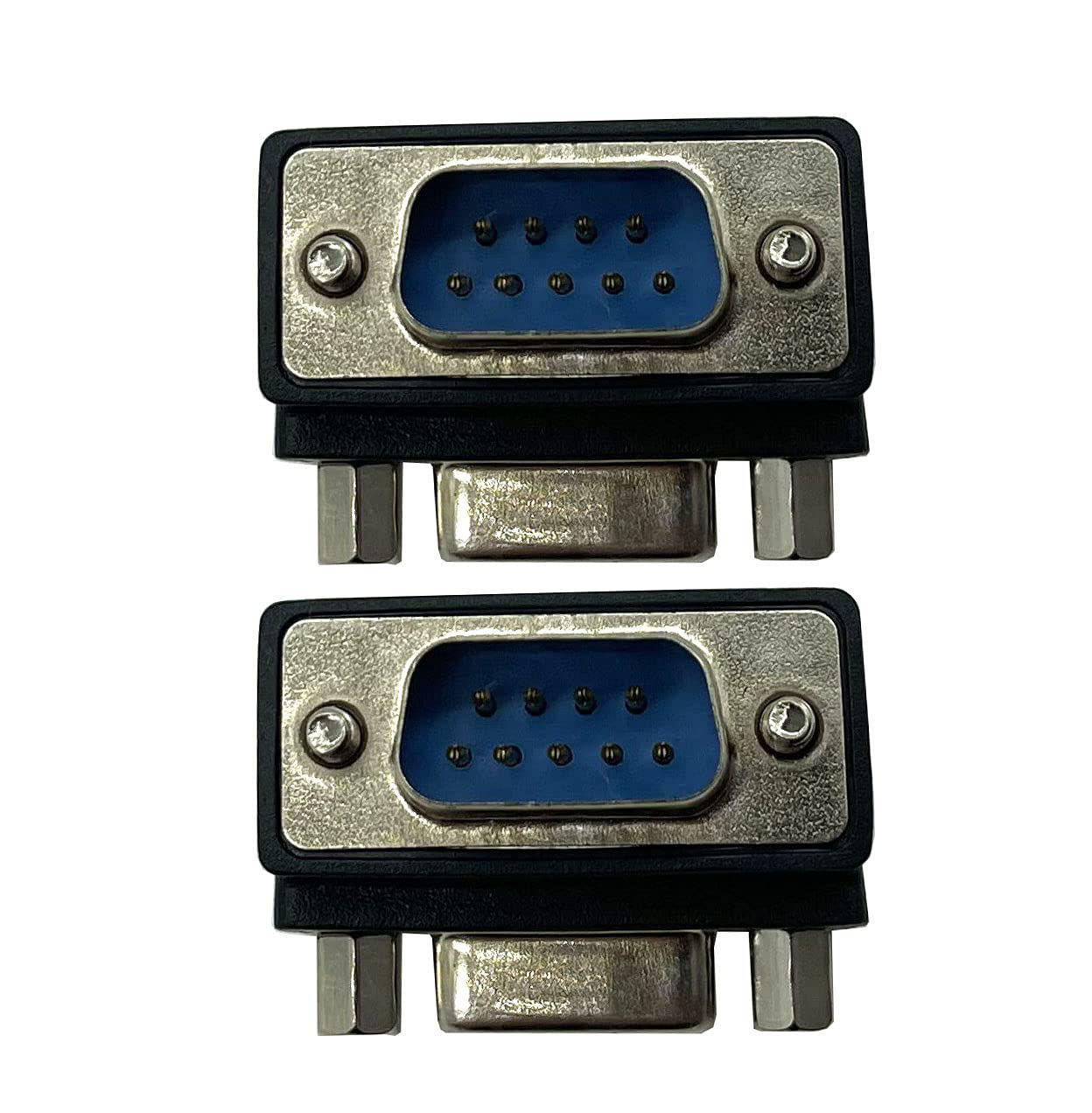 GetUSCart- Dafensoy RS232 DB9 Pin Male to Female 90 Degree Changer Coupler Adapte Connecter 2-Pack