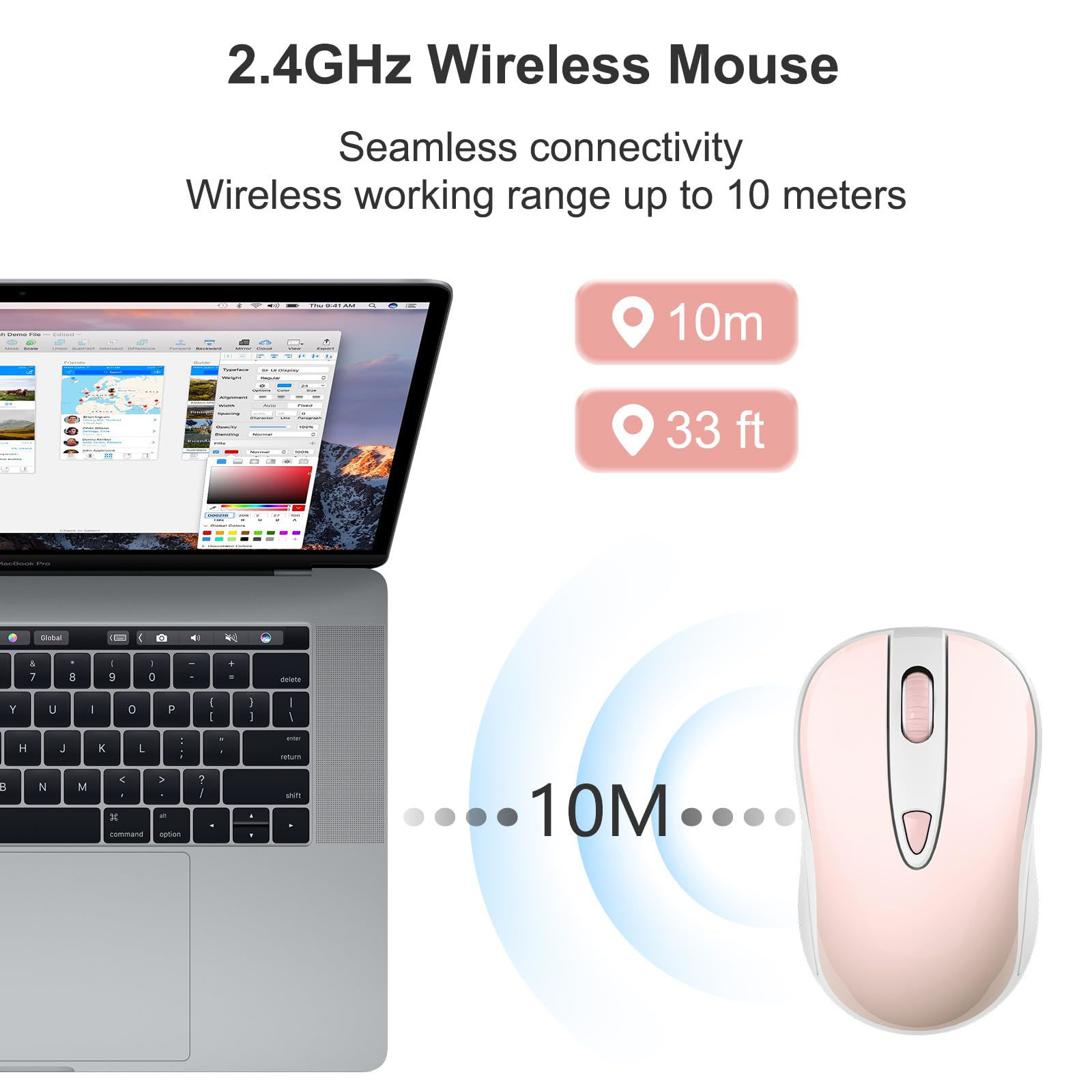GetUSCart- OKIMO Wireless Mouse for Laptop Computer Mouse with USB ...