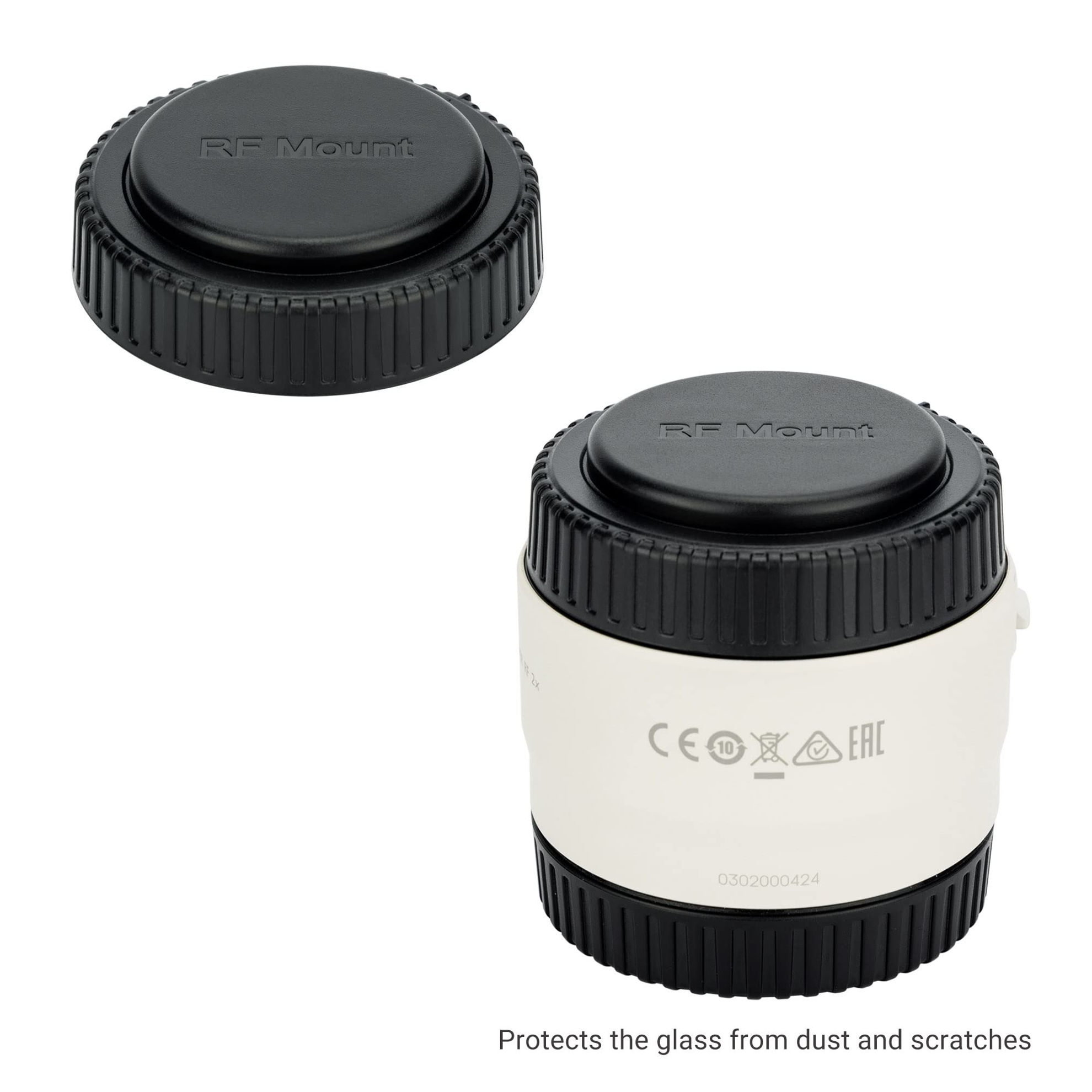 GetUSCart- JJC 2 Packs RF Mount Lens Teleconverter Dust Cap Cover for Canon Telephoto Extender ...