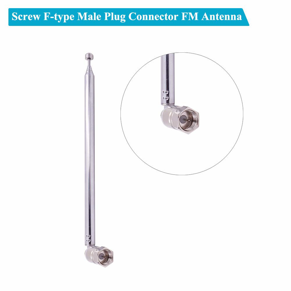 GetUSCart- Fancasee (2 Pack) FM Antenna Telescopic 75 Ohm Screw F Type ...
