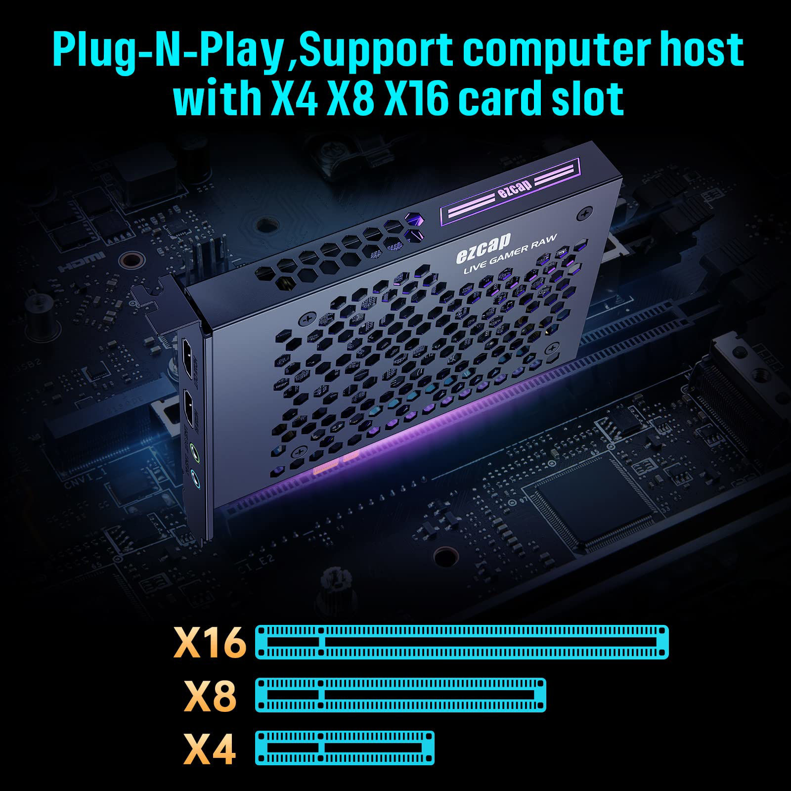 GetUSCart- Game Capture Card, HDMI PCI-E 4K 30fps Record & Live Stream ...