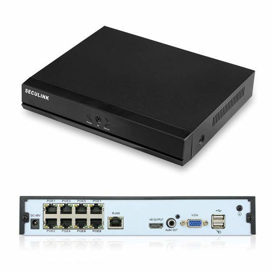 GetUSCart- Seculink 8-Channel 4K POE NVR (1080p/3MP/4MP/5MP/8MP ...