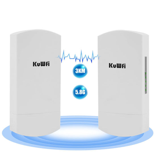 GetUSCart- Outdoor Wireless Bridge, KuWFi 5.8G 3KM Transmission WiFi ...