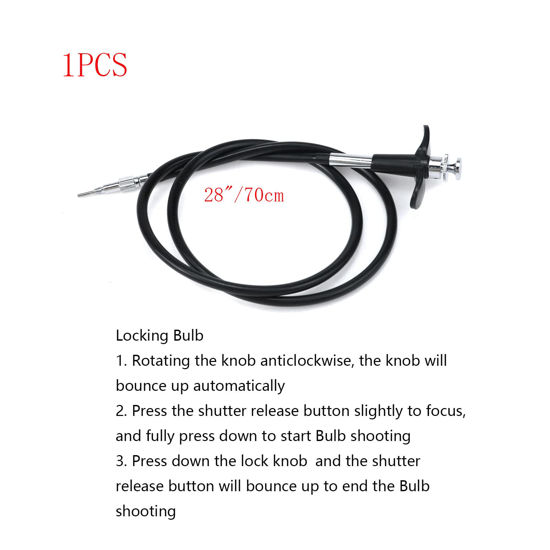 GetUSCart- Pastlla 28"(70cm) Threaded Release Cable Vibration-Free ...