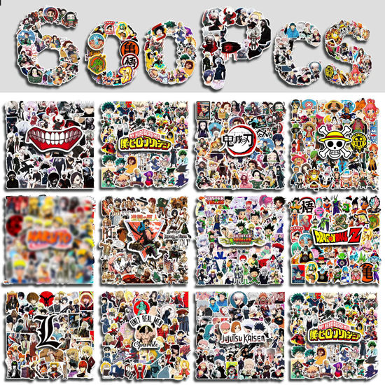 GetUSCart- Anime Stickers Mixed Pack,600Pcs Mixed with Classic Anime ...