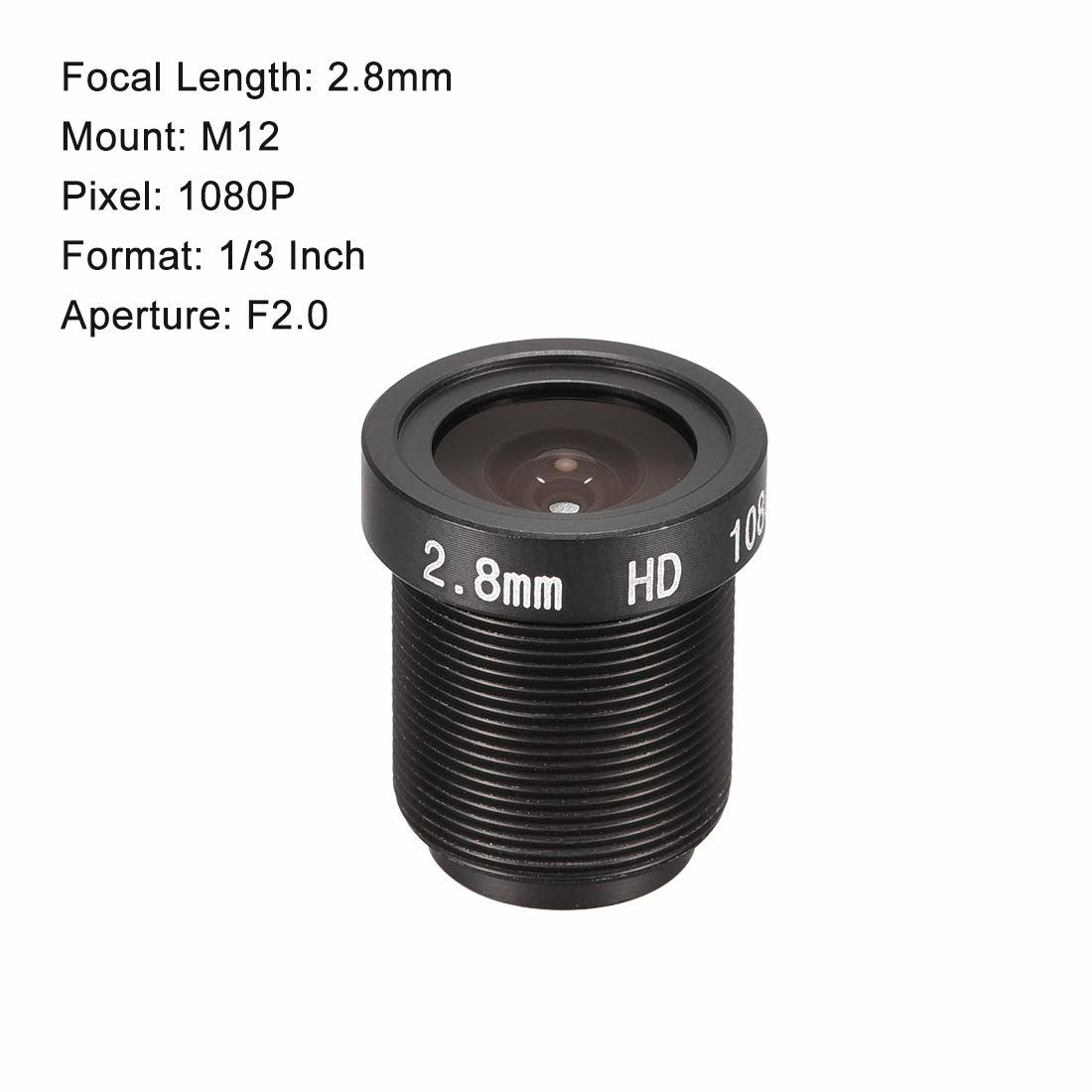 GetUSCart- uxcell CCTV Camera Lens 2.8mm Focal Length 1080P F2.0 1/3 ...