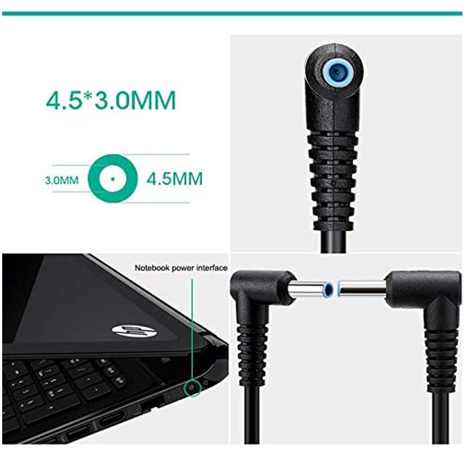 GetUSCart- HP Laptop Charger 45W for HP Stream 11 13 14,HP Pavilion ...