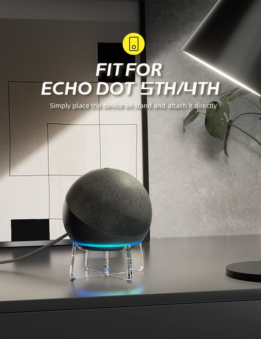 GetUSCart- AFOOYO Acrylic Table Holder for Echo Dot 5th/4th Generation ...