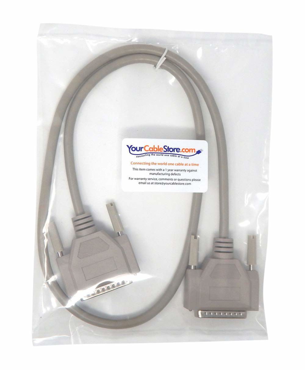 GetUSCart- Your Cable Store 3 Foot DB25 25 Pin Serial Port Cable Male ...