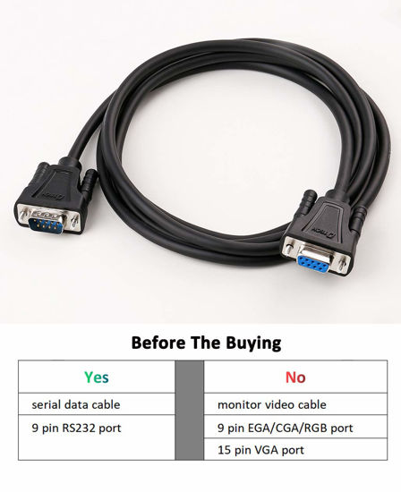 Getuscart Dtech Db9 Rs232 Serial Cable Male To Female Extension Null Modem Cord Cross Tx Rx