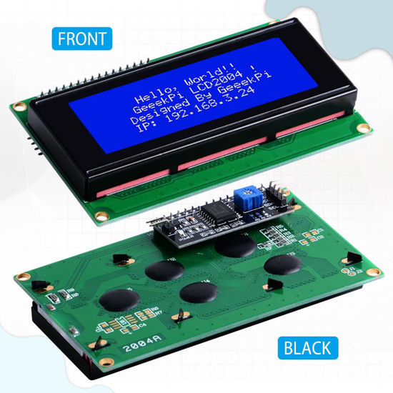 GetUSCart- GeeekPi IIC I2C TWI Serial LCD 2004 20x4 Display Module with ... GetUSCart- GeeekPi IIC I2C TWI Serial LCD 2004 20x4 Display Module with ...