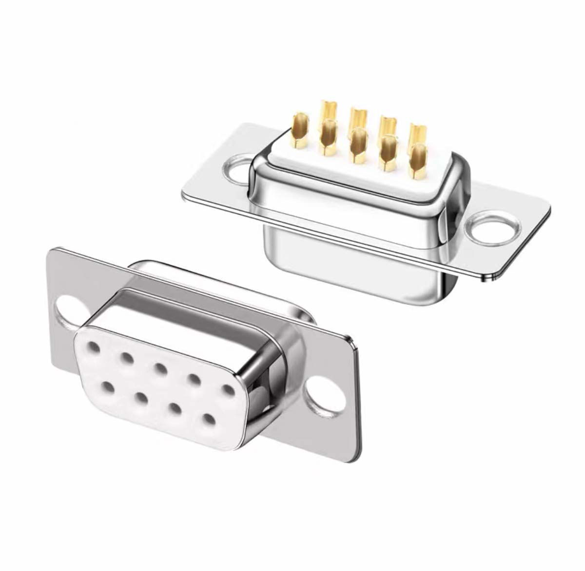 GetUSCart- Jienk 10PCS DB9 RS232 D-SUB Serial Solder Cup Connectors, Gold Plated Joints RS232 ...