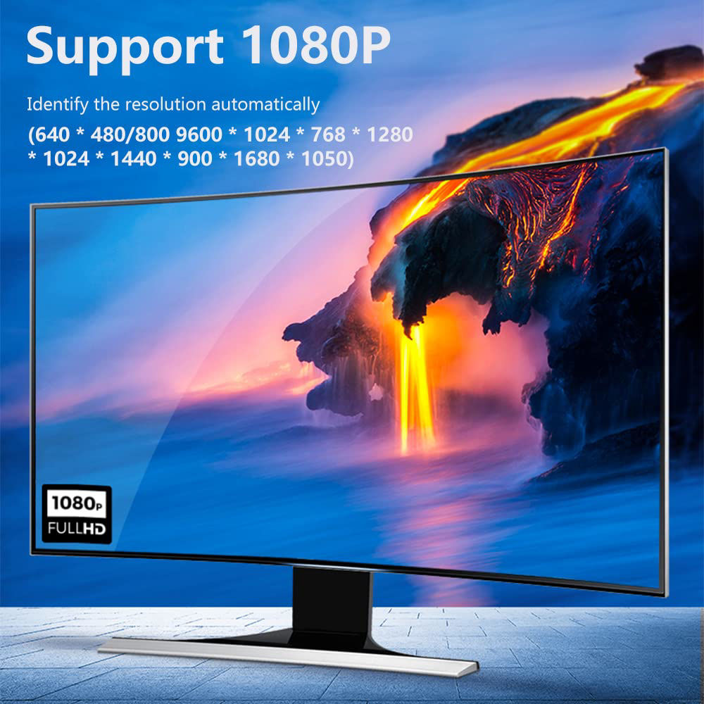 GetUSCart- Video Converter, 480P Mini AV to VGA Adapter, Composite TV ...