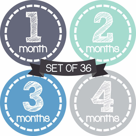 GetUSCart- Baby Monthly Stickers Boy - Baby Milestone Stickers - Baby ...