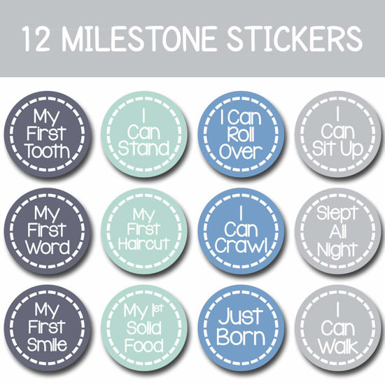 GetUSCart- Baby Monthly Stickers Boy - Baby Milestone Stickers - Baby ...