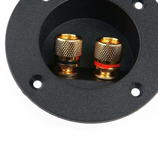 GetUSCart- YTYKINOY 2 Pcs Black 3" Round 2-Way Speaker Box Terminal Binding Post Screw Cup ...