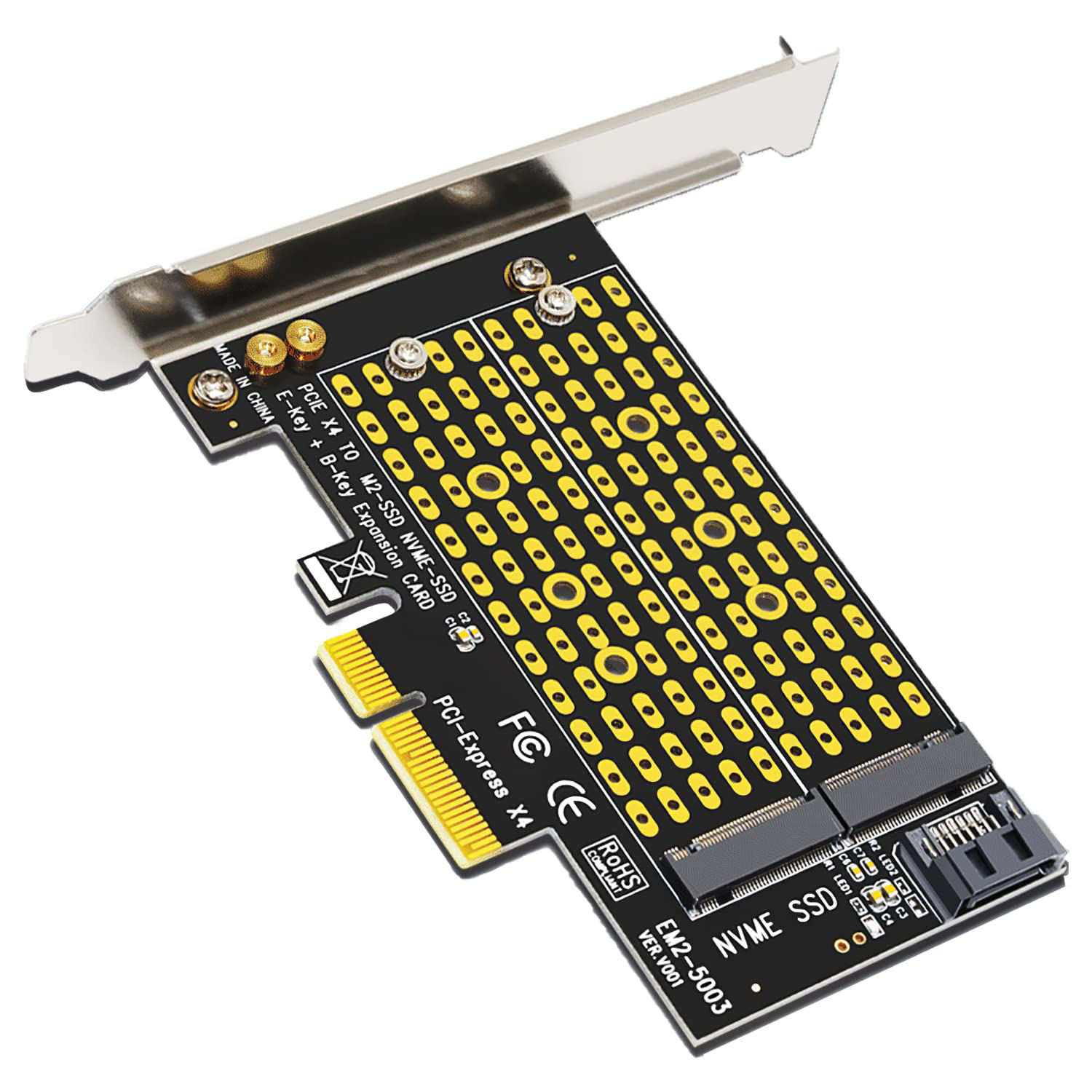 GetUSCart- Dracaena Dual M.2 SSD to PCI-Express 3.0 X4 Adapter ...