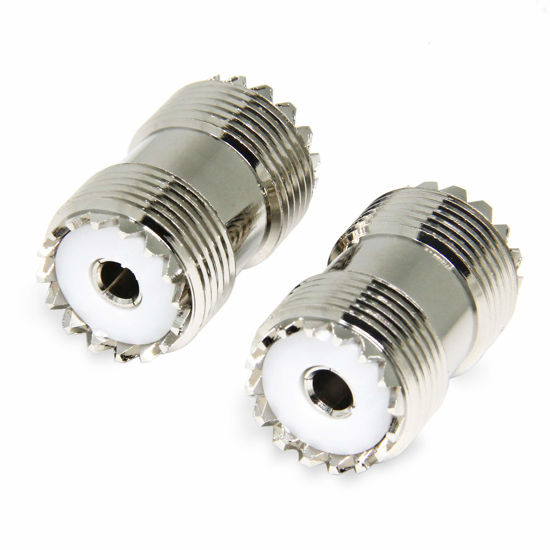 GetUSCart- PL259 Barrel Connector, 5-Pack UHF Female to Female Coax ...